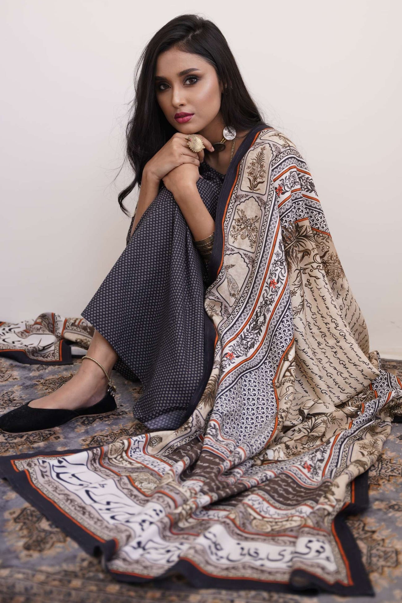 Virsa Shawl - By Manto (Royal Blue)