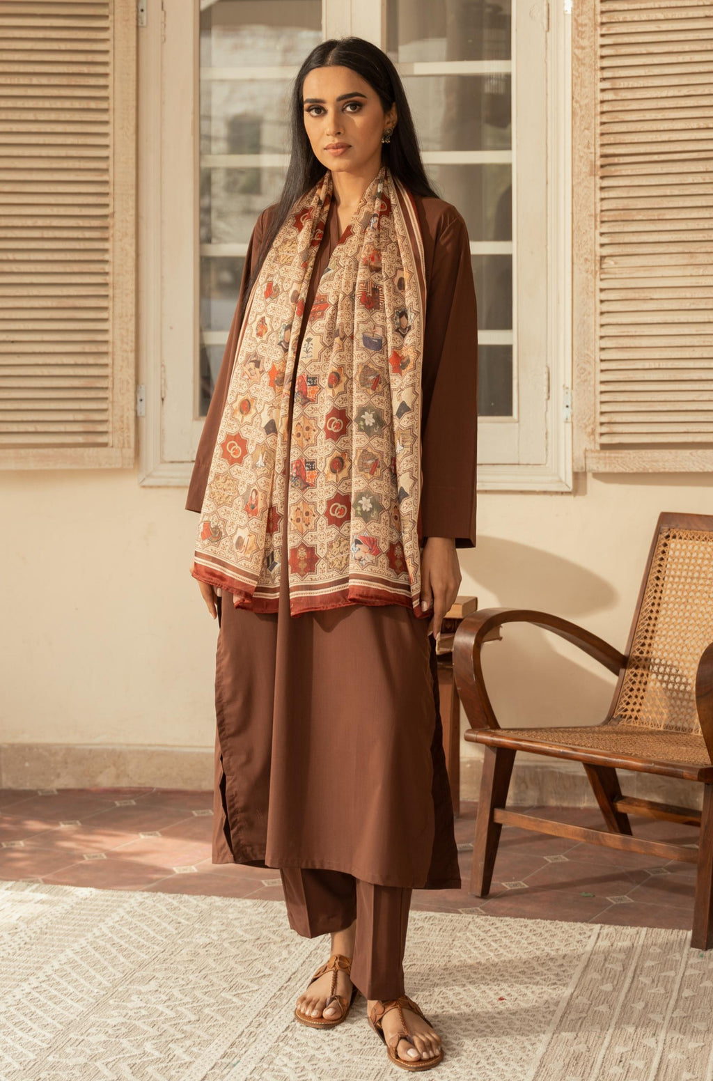 Zeenat Scarf - Antique Maroon – Manto