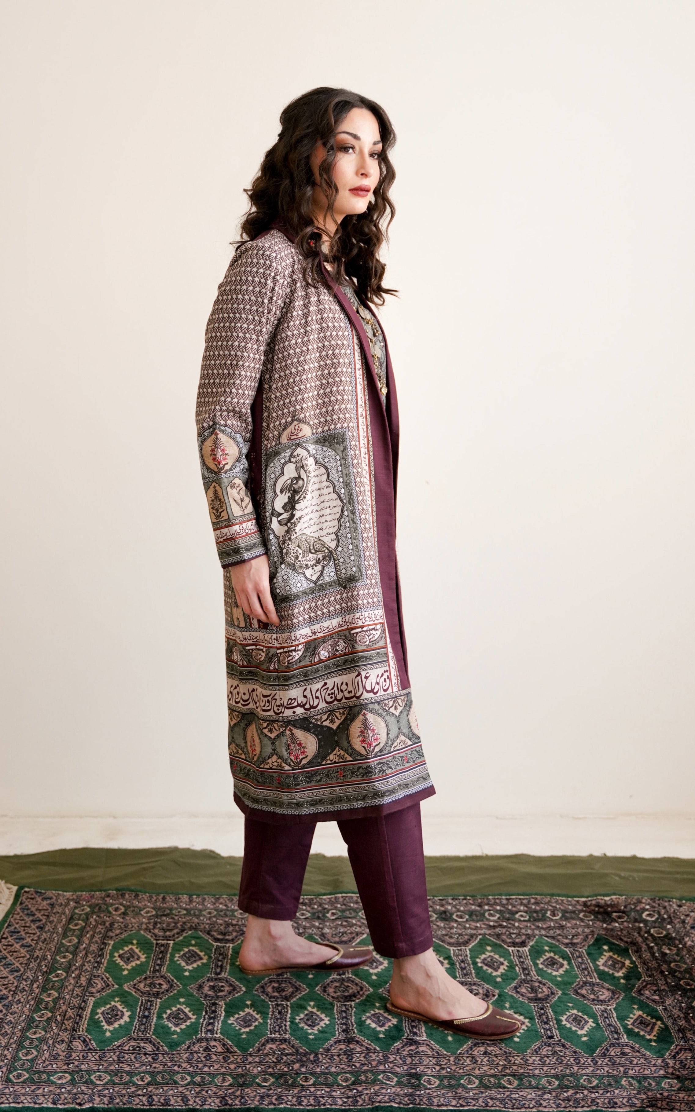 Virsa Coat - Maroon – Manto
