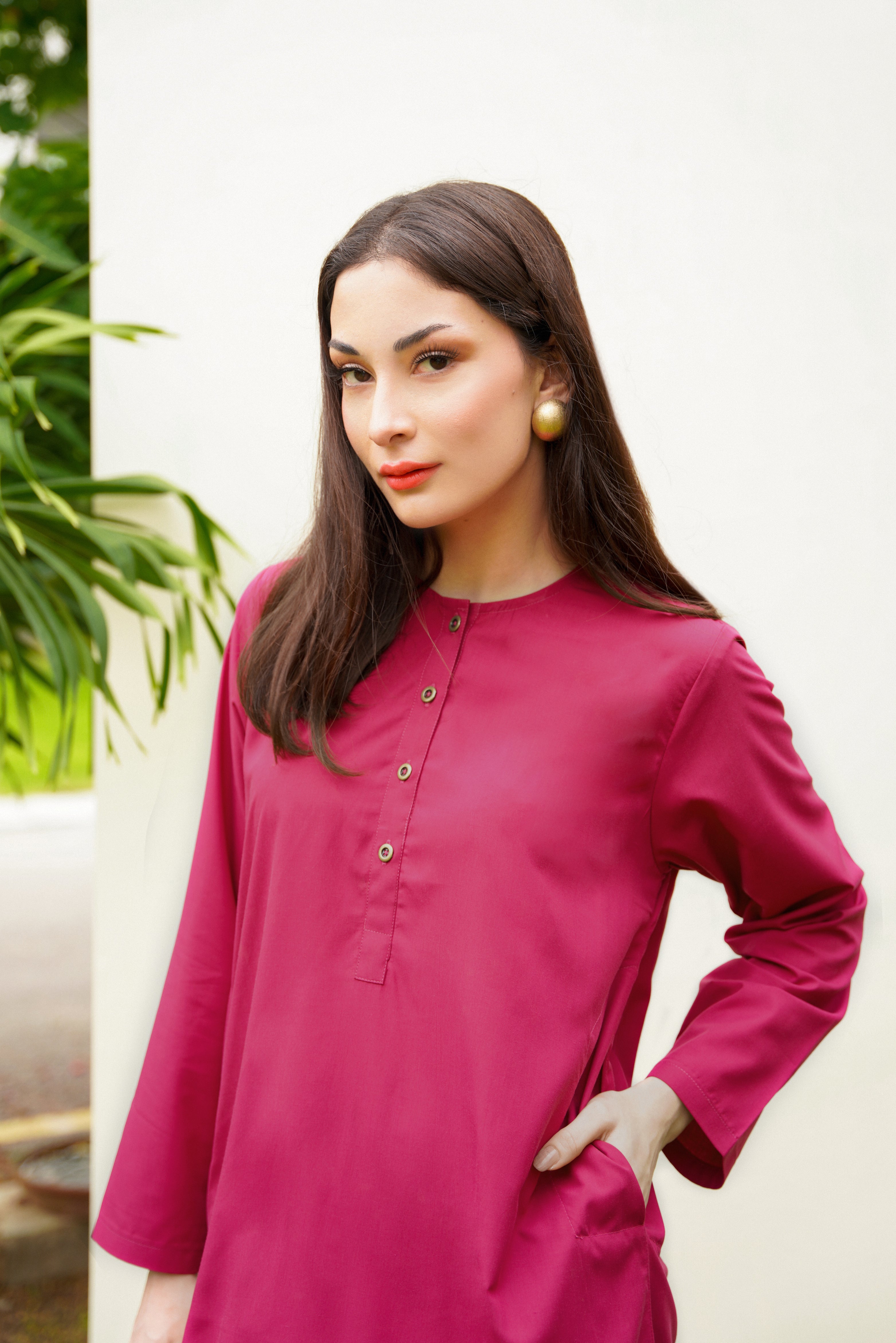 Magenta - Lucknow Collar (Women) - Co-Ord Set – Manto